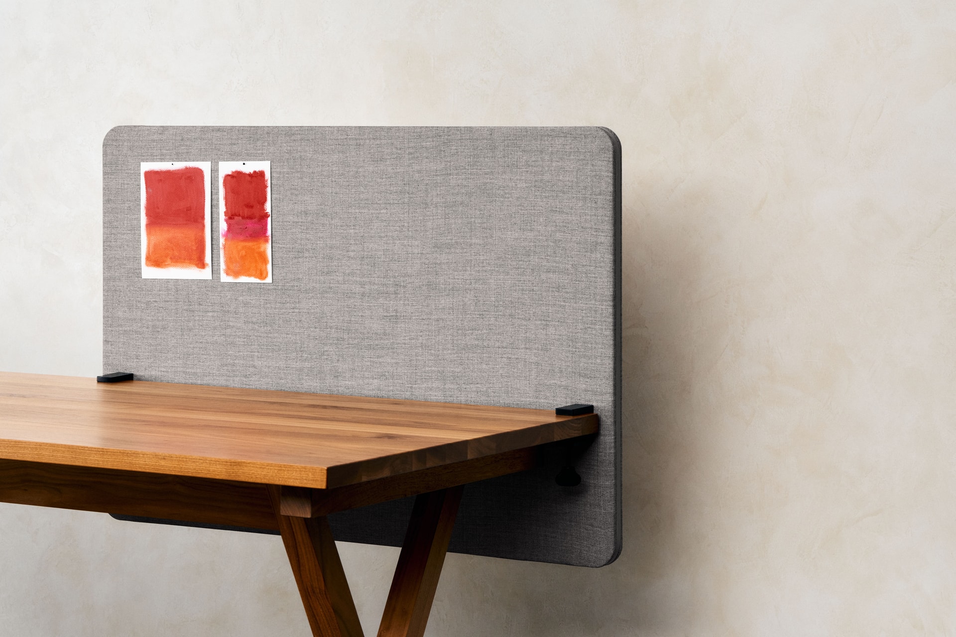 Edge Table Screen. Sound absorbing textile table screen. | LINTEX