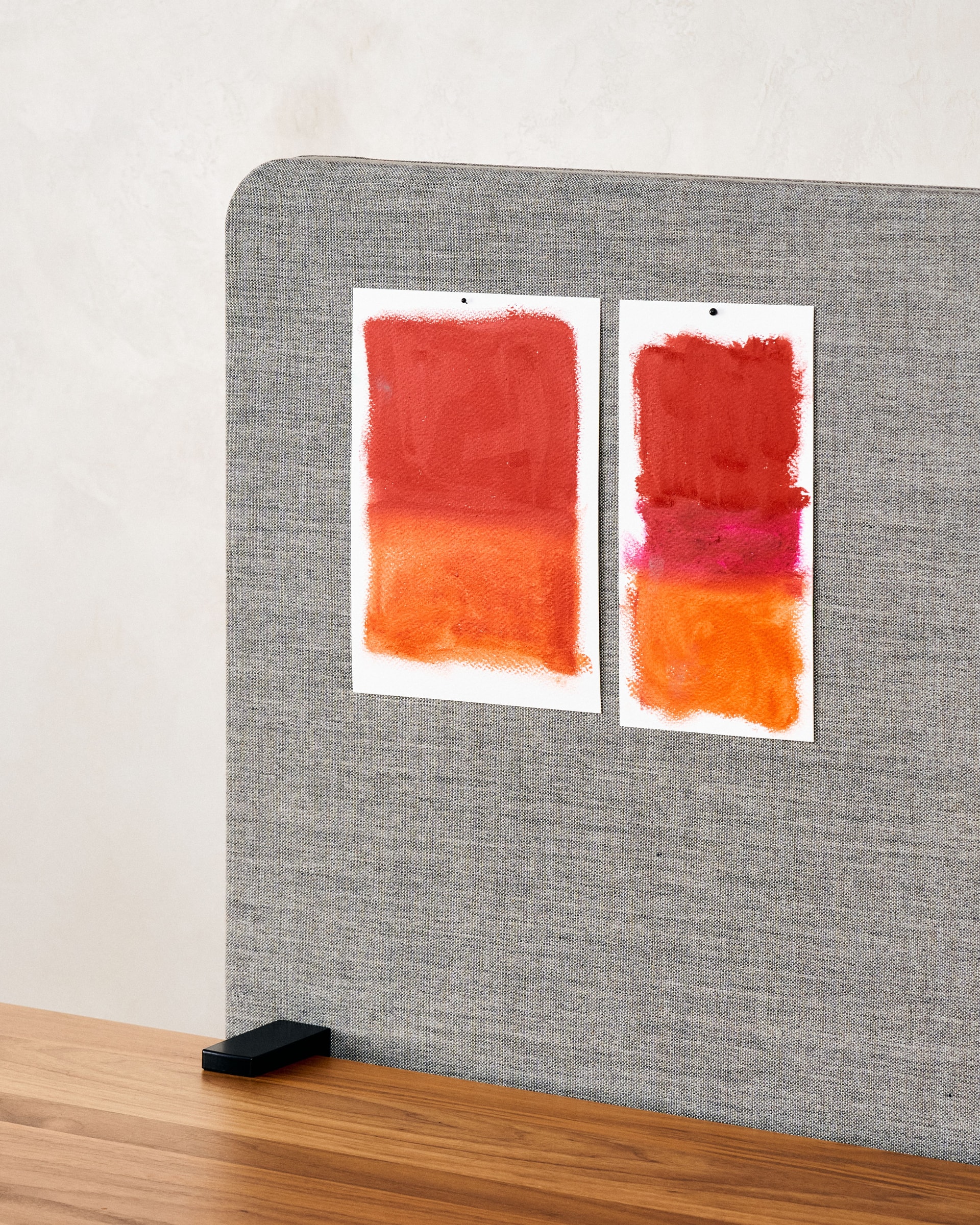 Edge Table Screen. Sound absorbing textile table screen. | LINTEX