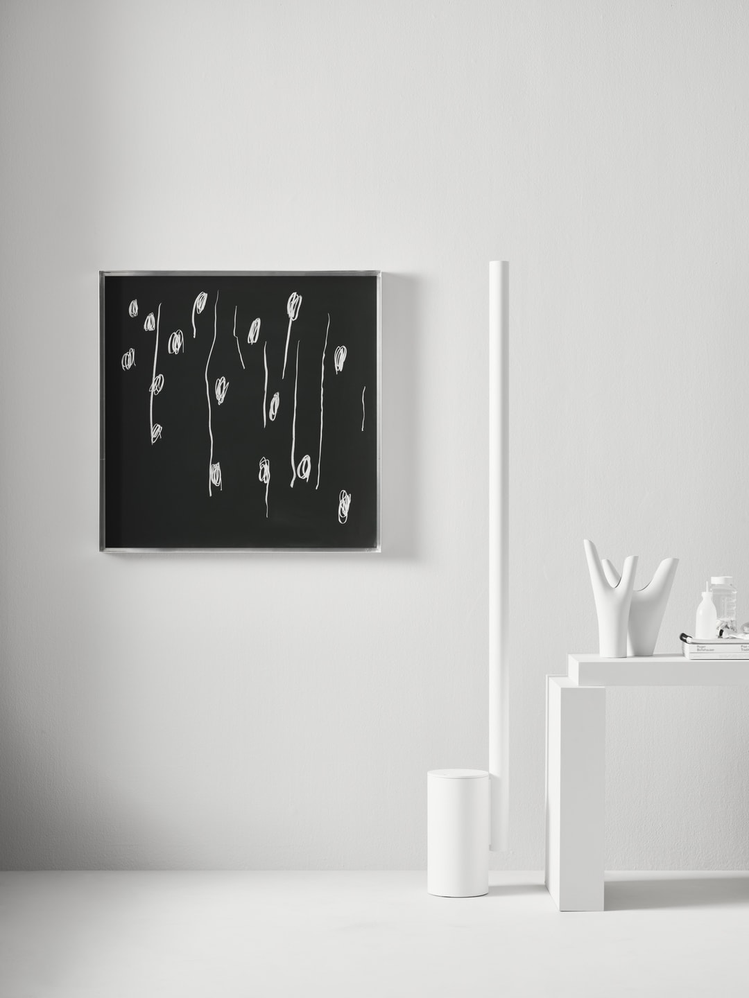 Mathematics. Porcelain chalkboard with raw aluminum frame. | LINTEX