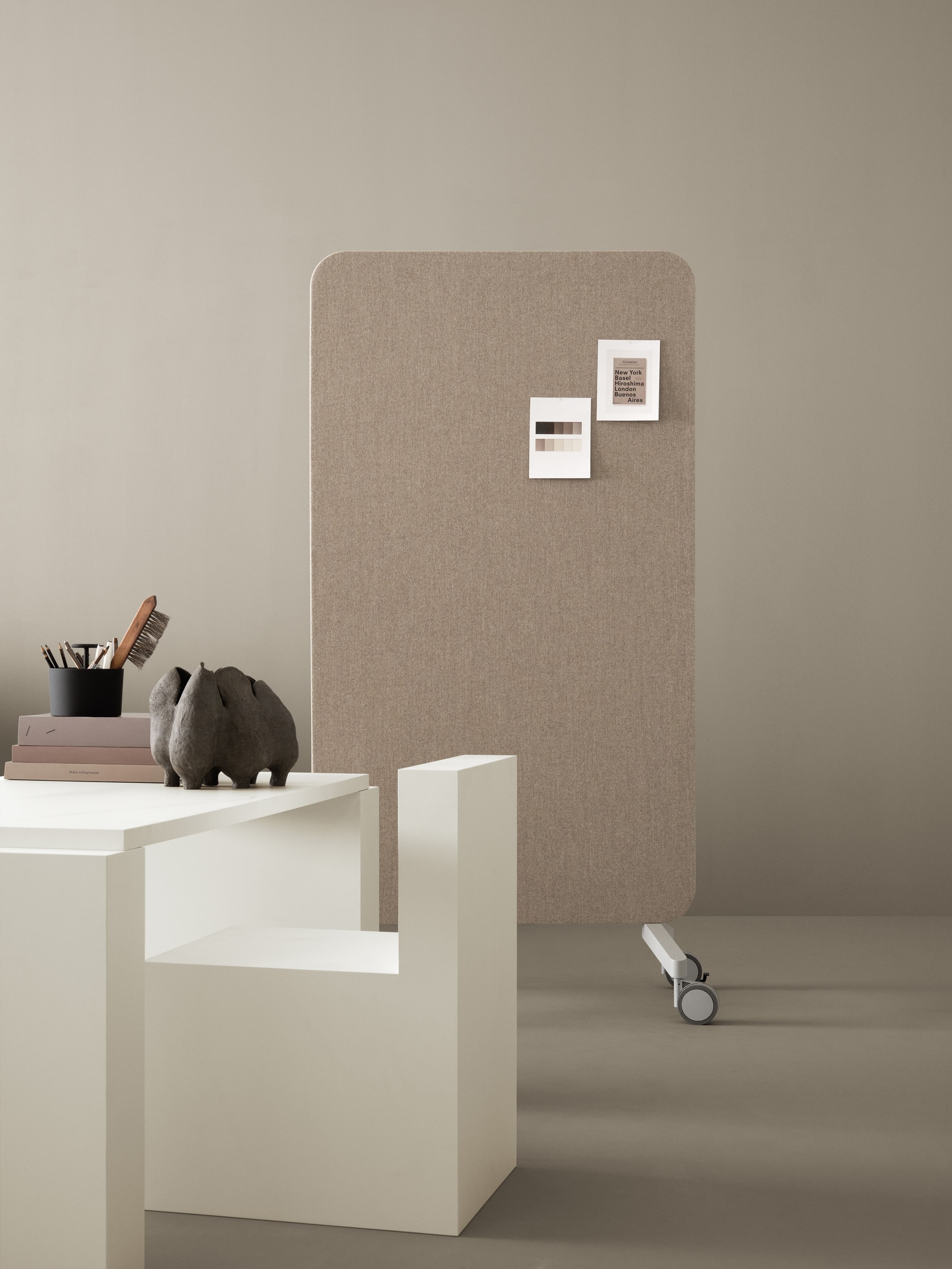 Mood Fabric Mobile. Magnetic glass whiteboard on mobile stand with ...