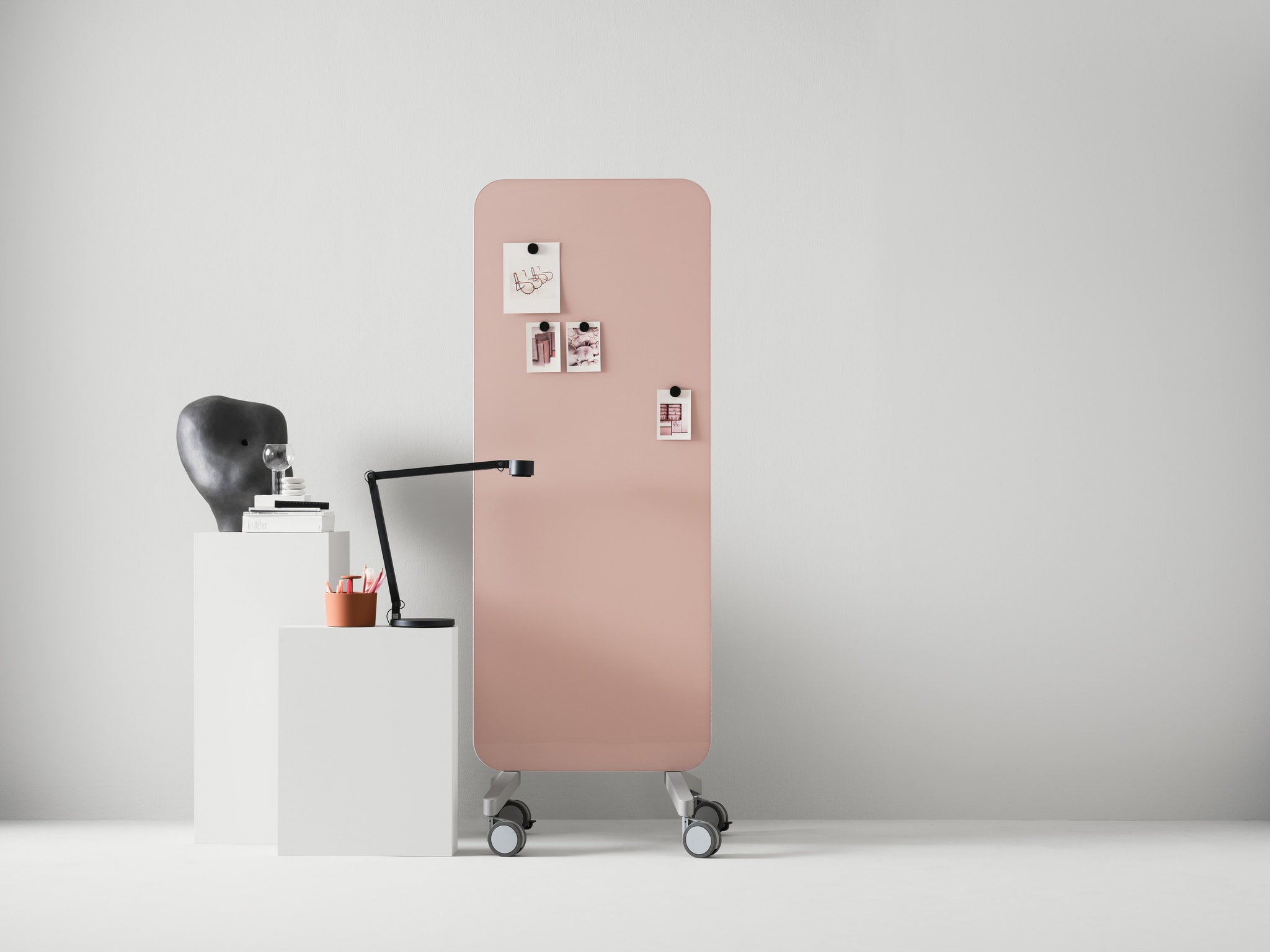 Mood Fabric Mobile. Magnetic glass whiteboard on mobile stand with ...