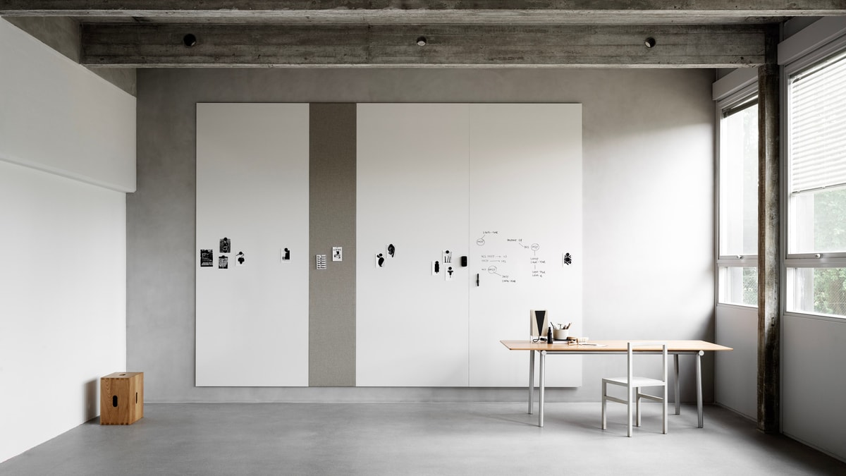 Air Spaces. Modular frameless porcelain whiteboard panels. | LINTEX