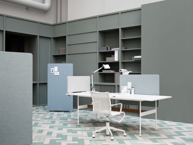 Edge Floor Screen . Acoustic textile floor screen. | LINTEX