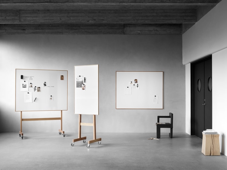 Wood. Porcelain whiteboard with solid oak frame. | LINTEX