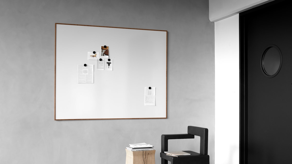Wood. Porcelain whiteboard with solid oak frame. | LINTEX