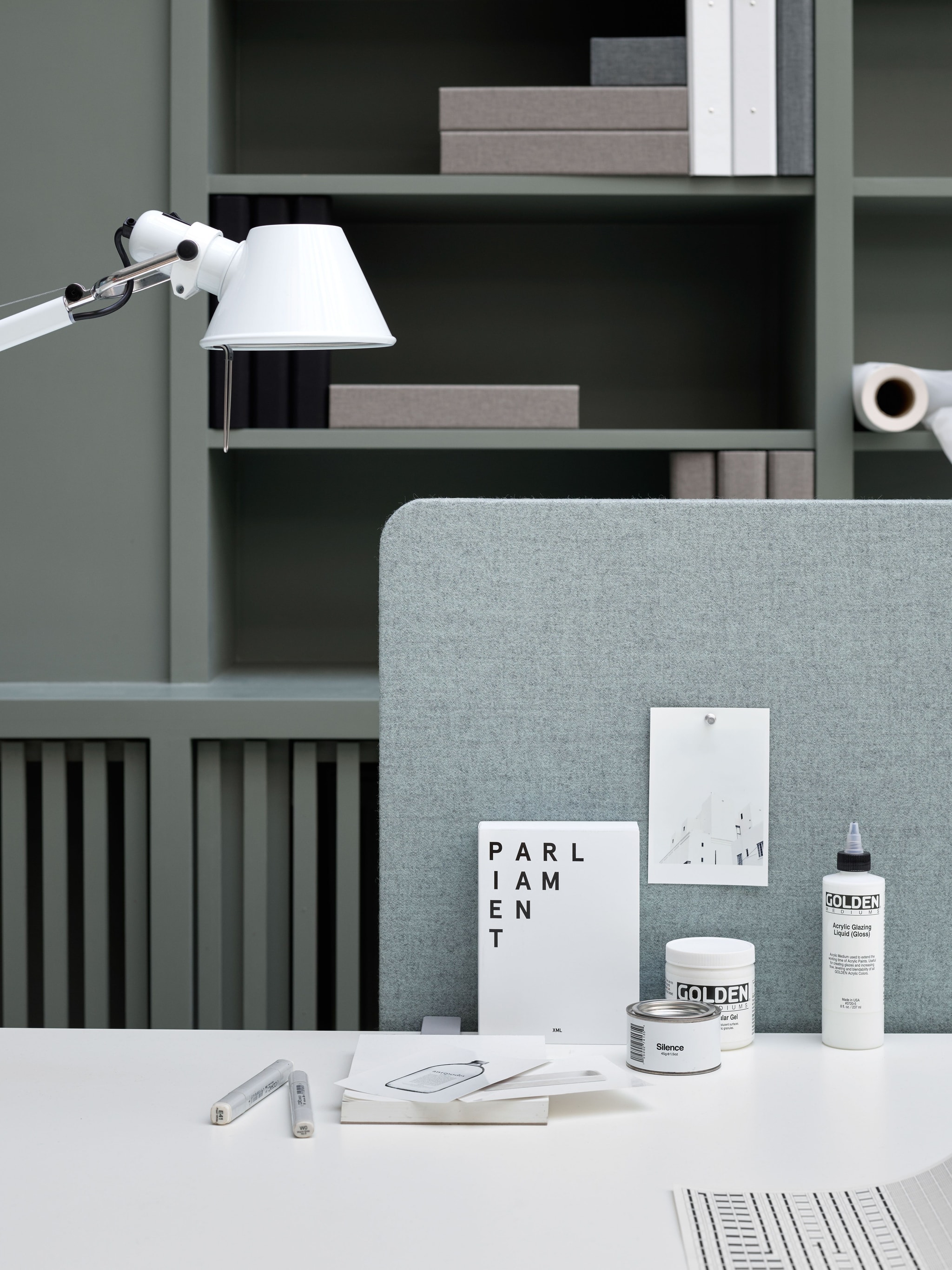 Edge Table Screen. Sound absorbing textile table screen. | LINTEX