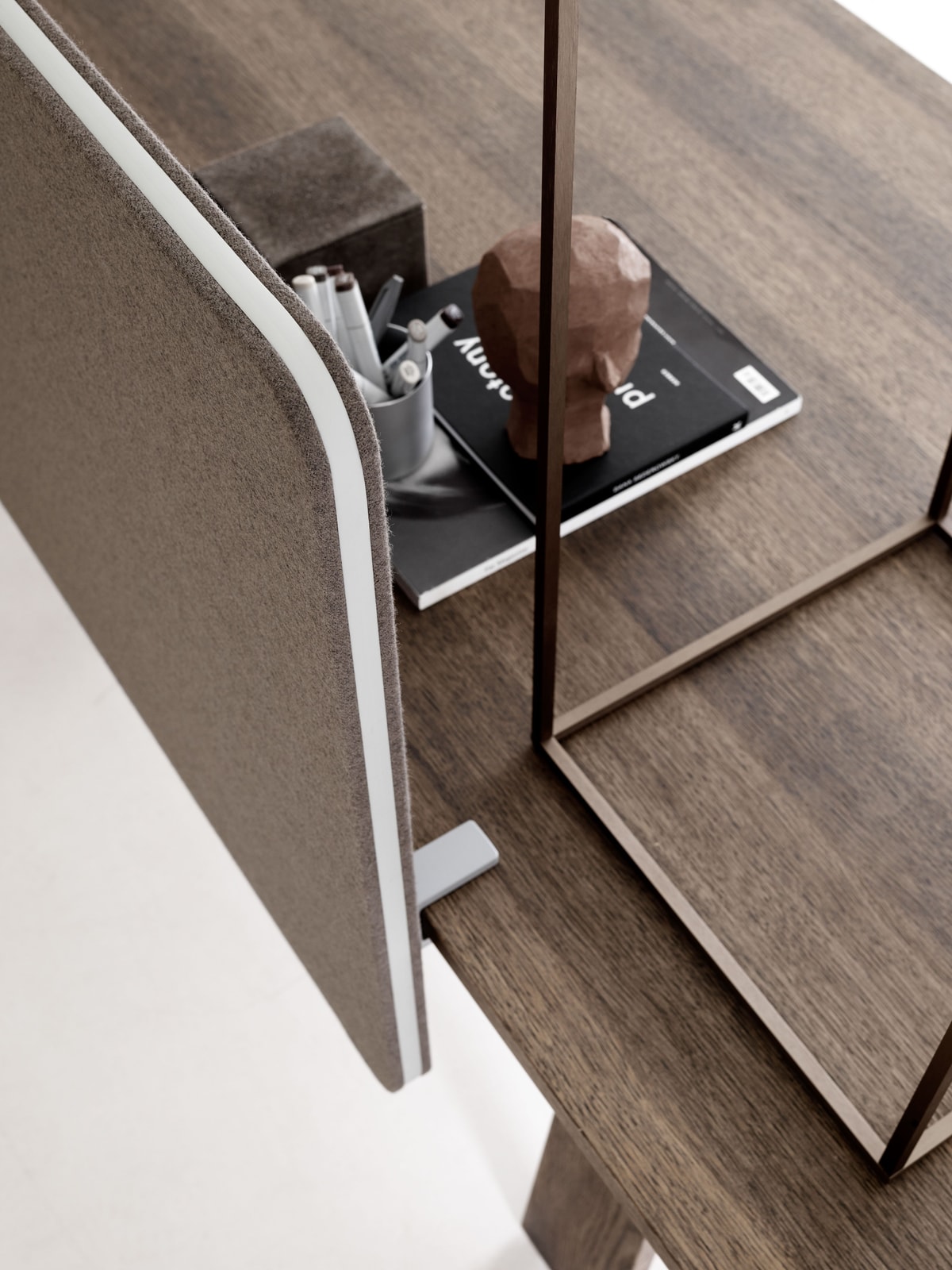 Edge Table Screen. Sound absorbing textile table screen. | LINTEX