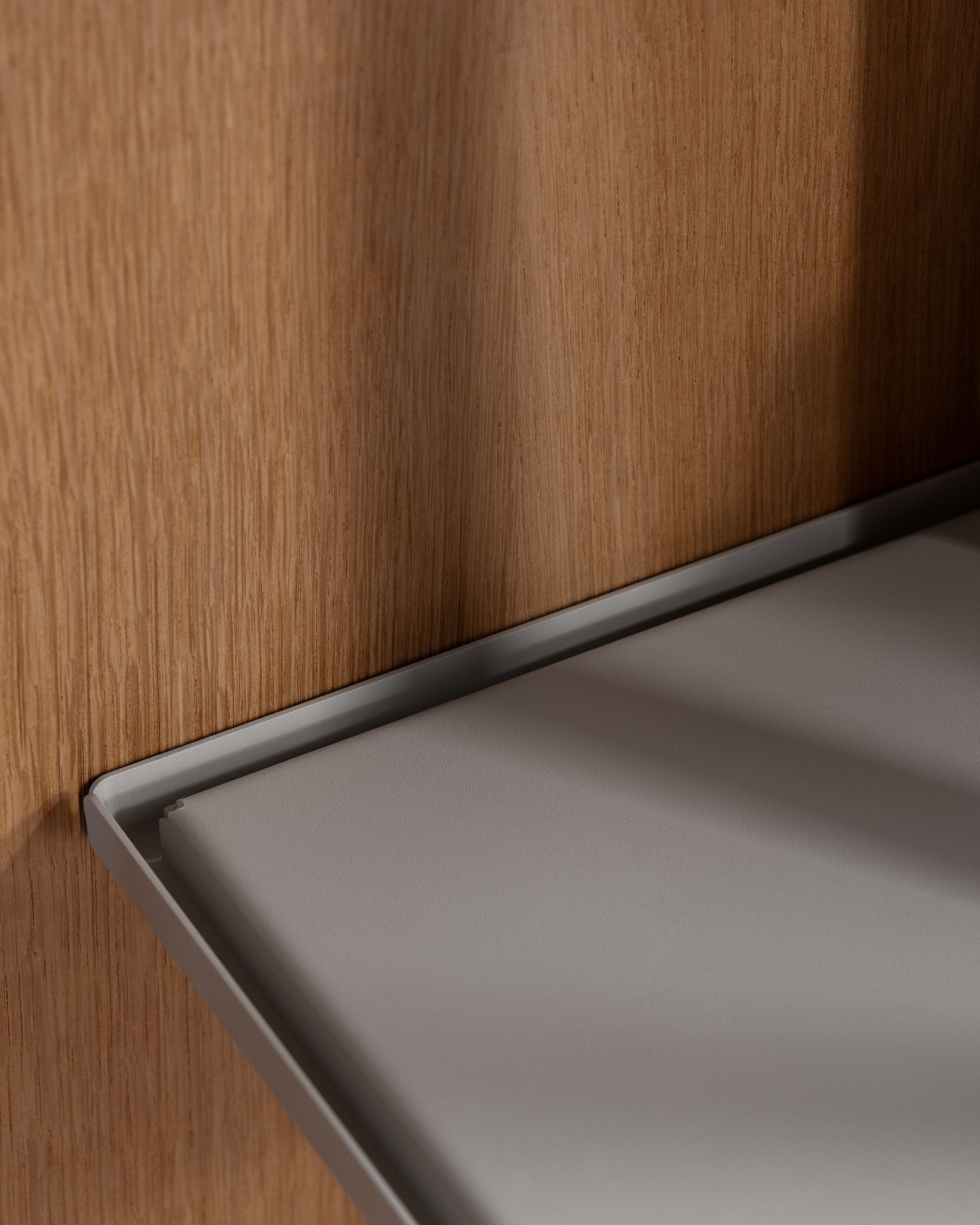 A08. Magnetic glass whiteboard shelf unit with acoustic back panel ...