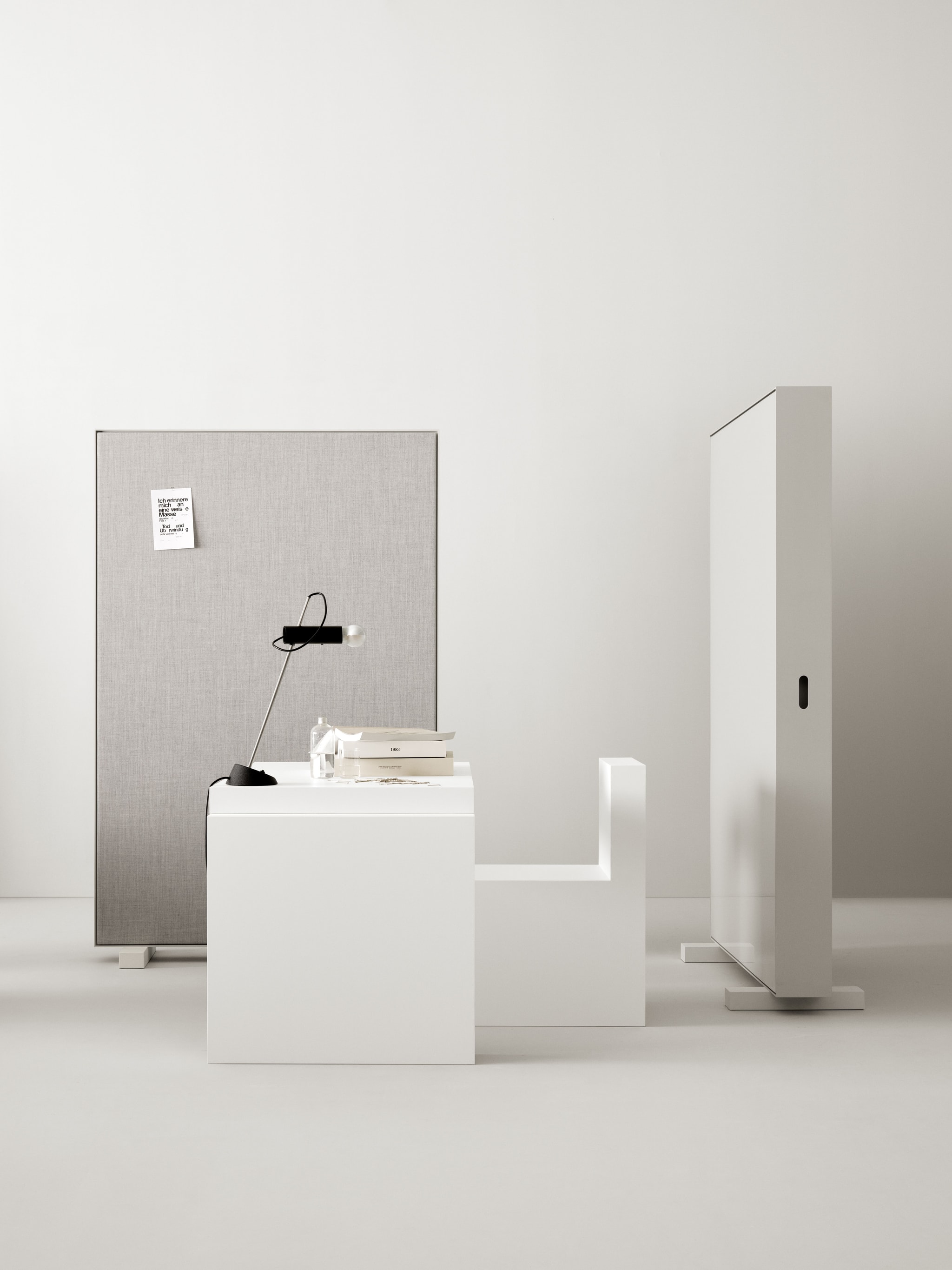 Unit. Mobile acoustic divider with magnetic glass whiteboard. | LINTEX